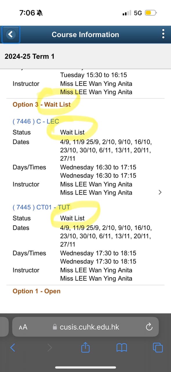 請問waitlist status係唔係即係唔可以Reg? - 港澳 u life板 | Dcard