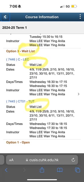 請問waitlist status係唔係即係唔可以Reg? - 港澳 u life板 | Dcard