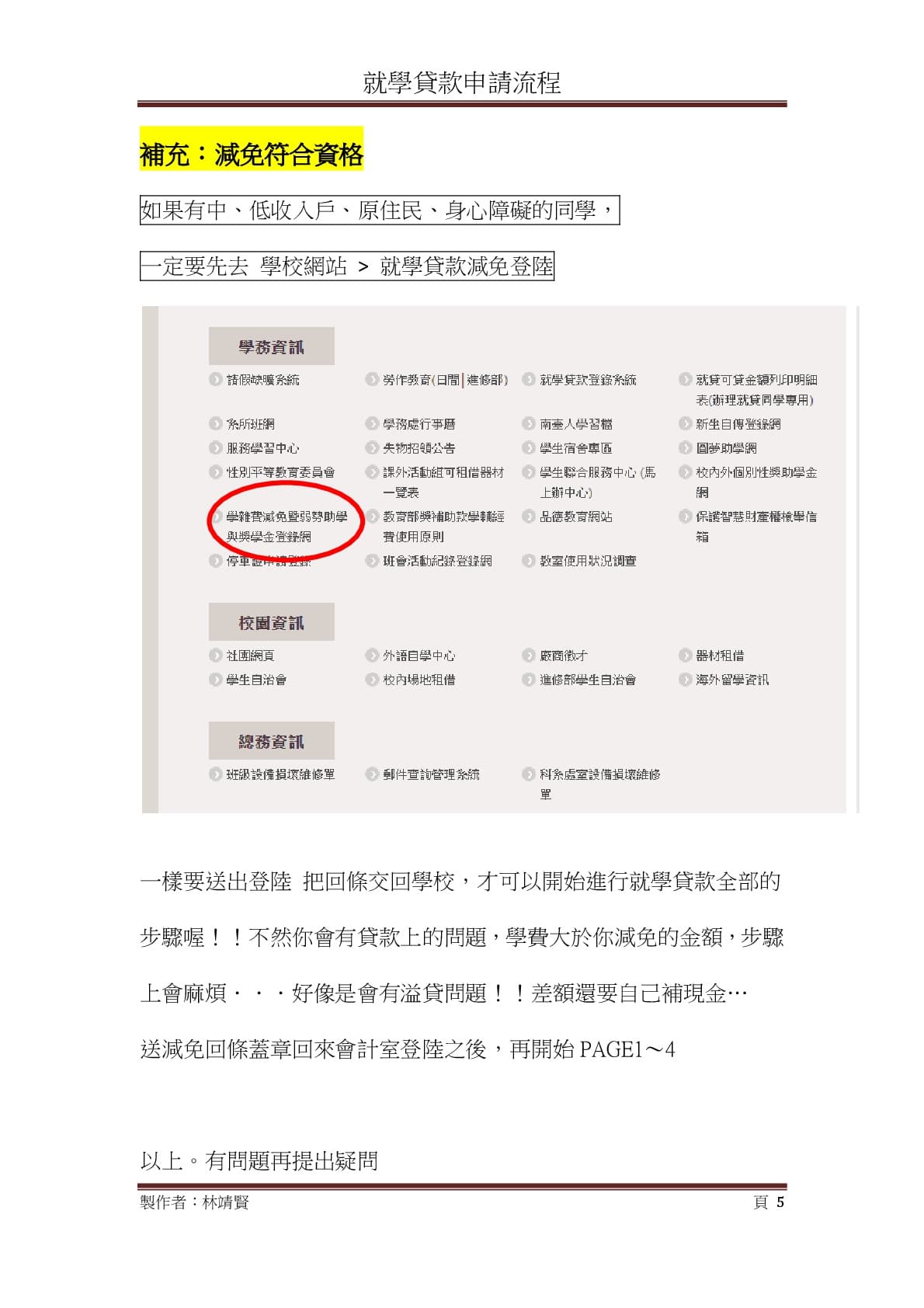 圖解 就學貸款完整流程 南臺科大板 Dcard