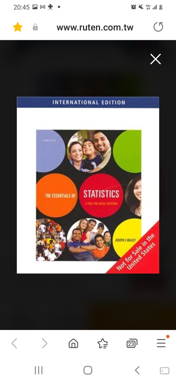 購買書籍 The Essentials of Statistics: a tool for Social Research. - 課程板 | Dcard