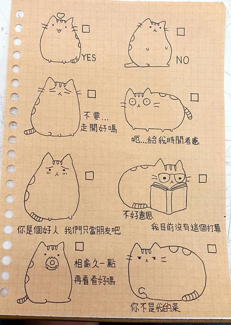 #插畫#乳頭貓 告白的回答 - B49 留言 | Dcard