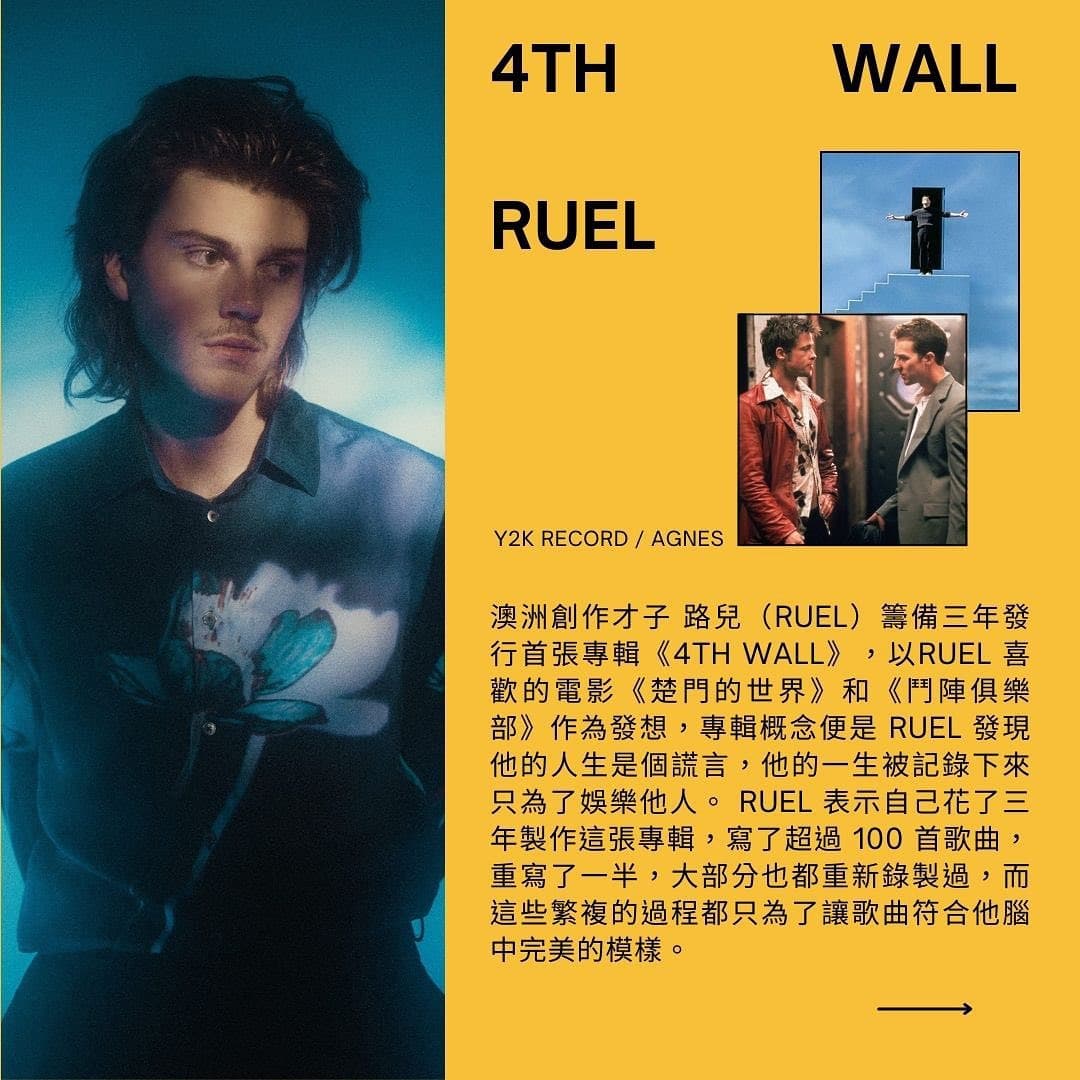 #分享 Ruel 首張個人專輯《4TH WALL》— 以自身成長之痛刻劃出的一齣戲 - 西洋音樂板 | Dcard