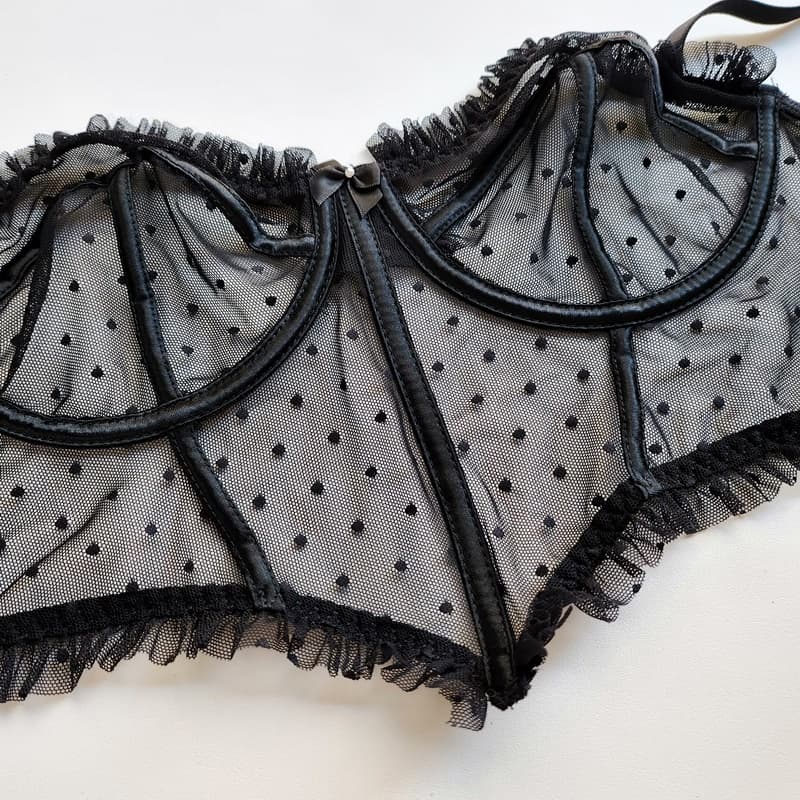 UW LINGERIE｜法式圓點長版內衣套裝．FF05淺嚐 - 西斯板 | Dcard