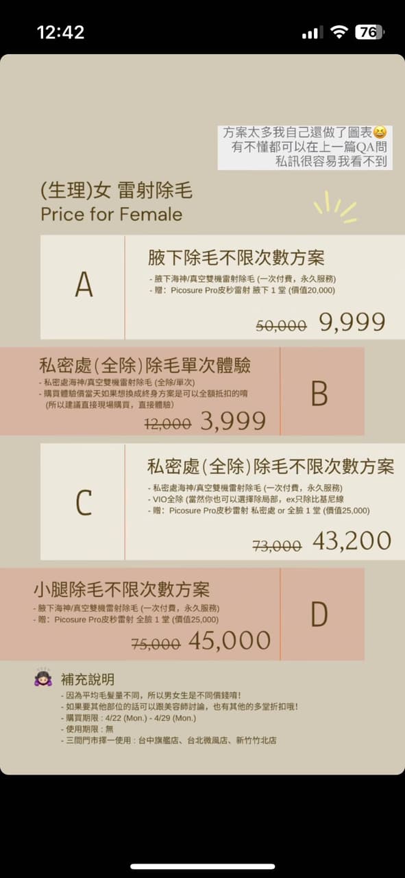 #討論 守X診所 海神除毛 - B18-4 留言 | Dcard