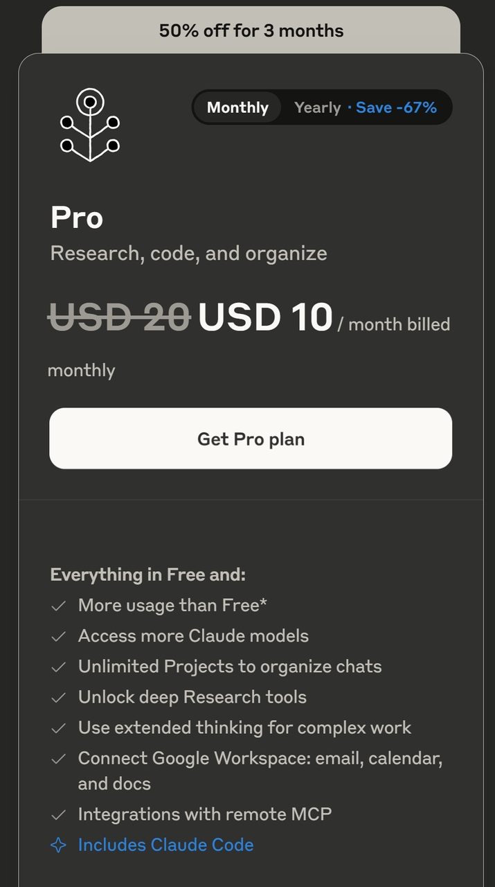 #分享 Claude Pro 限時半價優惠 - ChatGPT板 | Dcard