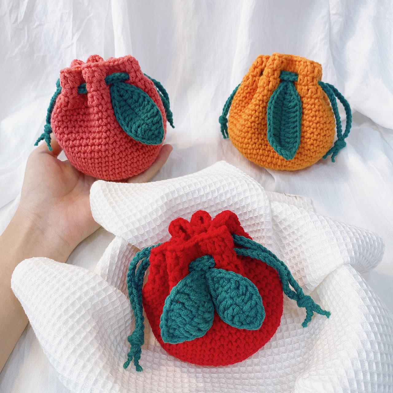 🍎《小農場》毛線水果束口袋 🍎 - 蔓蒂 ♡ (@mandy_mmm) | Dcard