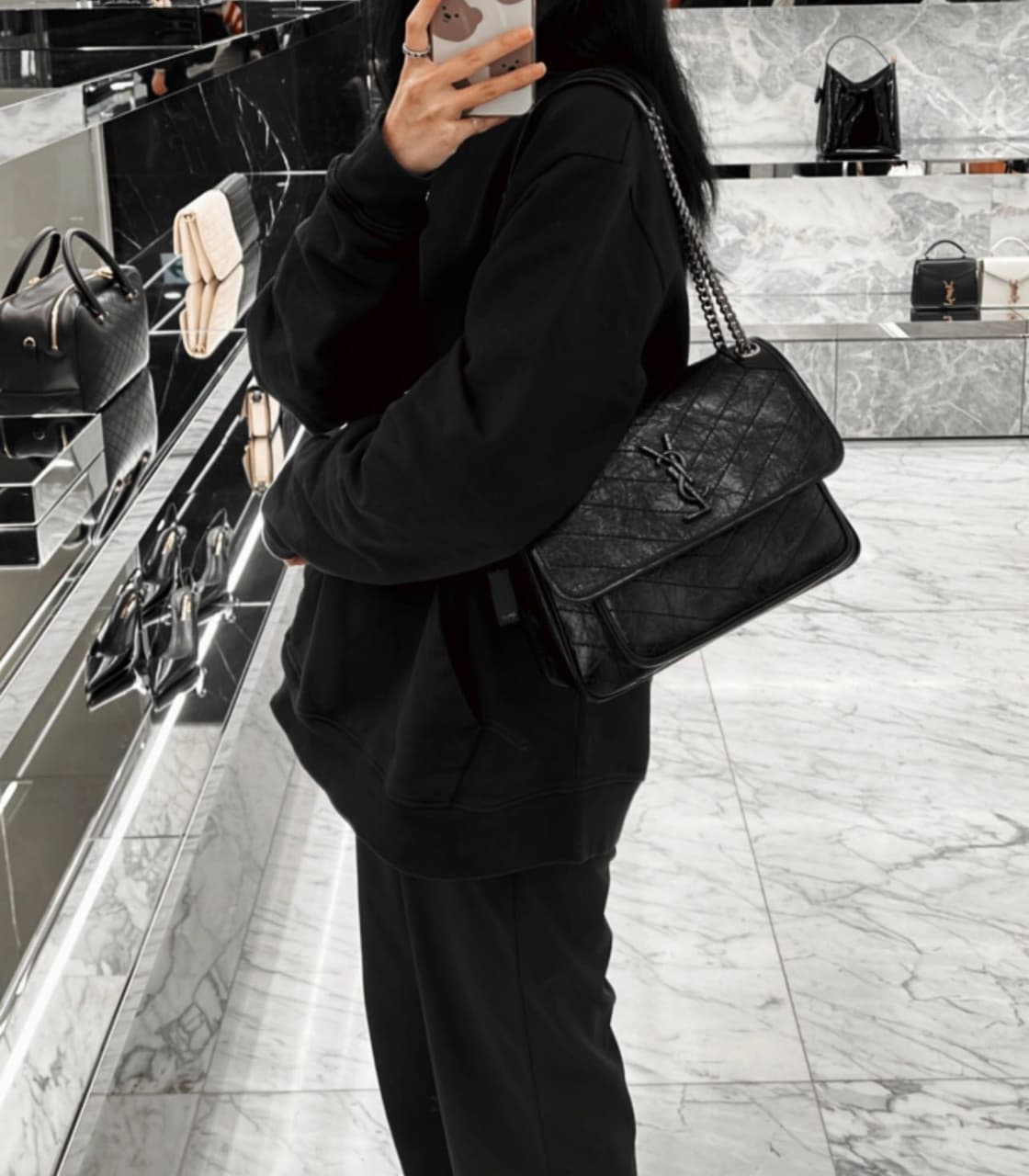 #開箱 #開箱 第一顆精品包「YSL NIKI中號黑鏈」😻 - 精品板 | Dcard