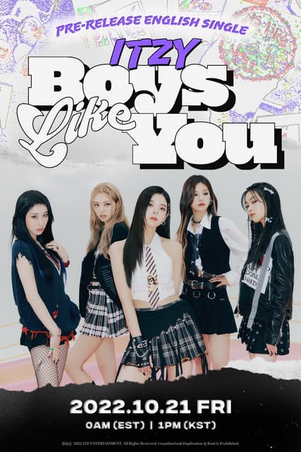#分享 ITZY Pre-Release English Single "Boys Like You" - ITZY板 | Dcard