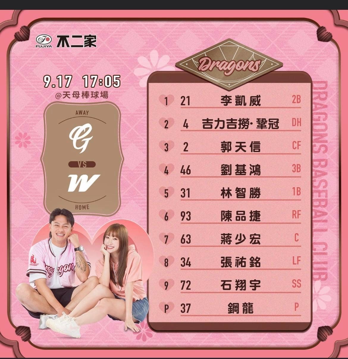 2023.9.19 CPBL G258 富邦悍將🛡️ vs. 味全龍🐲 賽事討論區 - 中職板 | Dcard