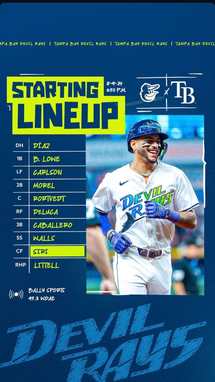 #賽事討論 2024/8/10 MLB 例行賽 / 金鶯 VS. 光芒 / 賽事討論區（Z.Eflin VS. Z.Littell) - MLB板 | Dcard