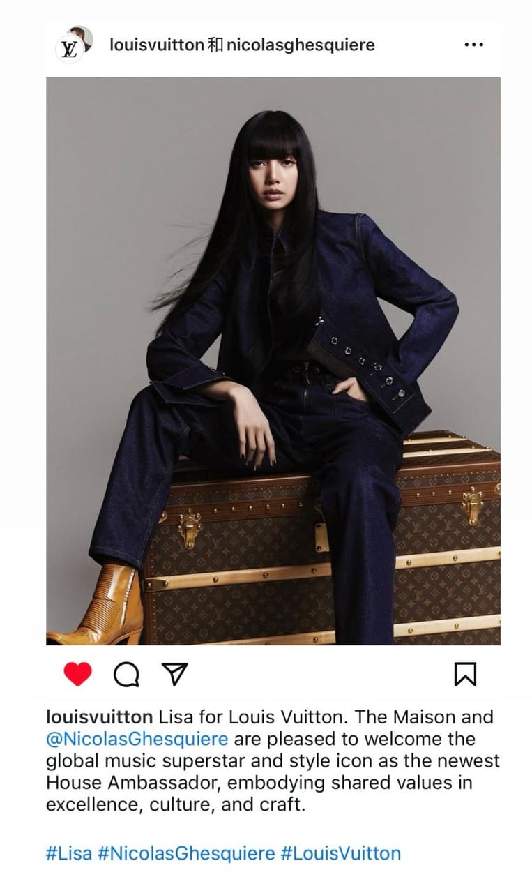 #時尚 LISA成為Louis Vuitton全球代言人 - BLACKPINK板 | Dcard