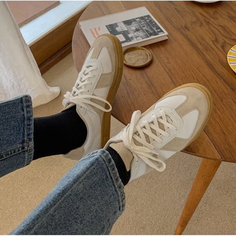 復古美拉德風🍂 分享5款焦糖底德訓鞋👟 真皮軟底不摩腳 厚底穿出好比例💯 正韓代購🇰🇷 女生休閒鞋推薦‼️ - haloyoyo ...