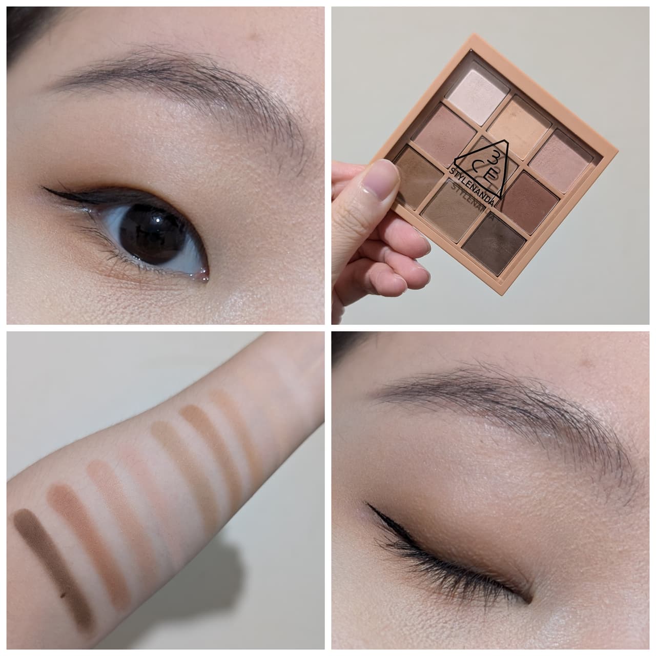 眼影盤點：3CE 九宮格眼影 SMOOTHER #橘黃棕 #全霧面 #好上手 - 文青鳥 (@ysh_) | Dcard