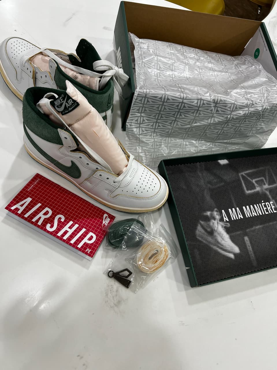 #分享 #分享 A Ma Maniére x Jordan Air Ship PE SP “Green Stone” - 球鞋板 | Dcard