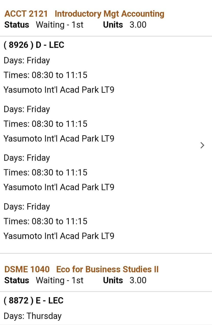 Waitlist冠軍😎 - 香港中文大學板 | Dcard