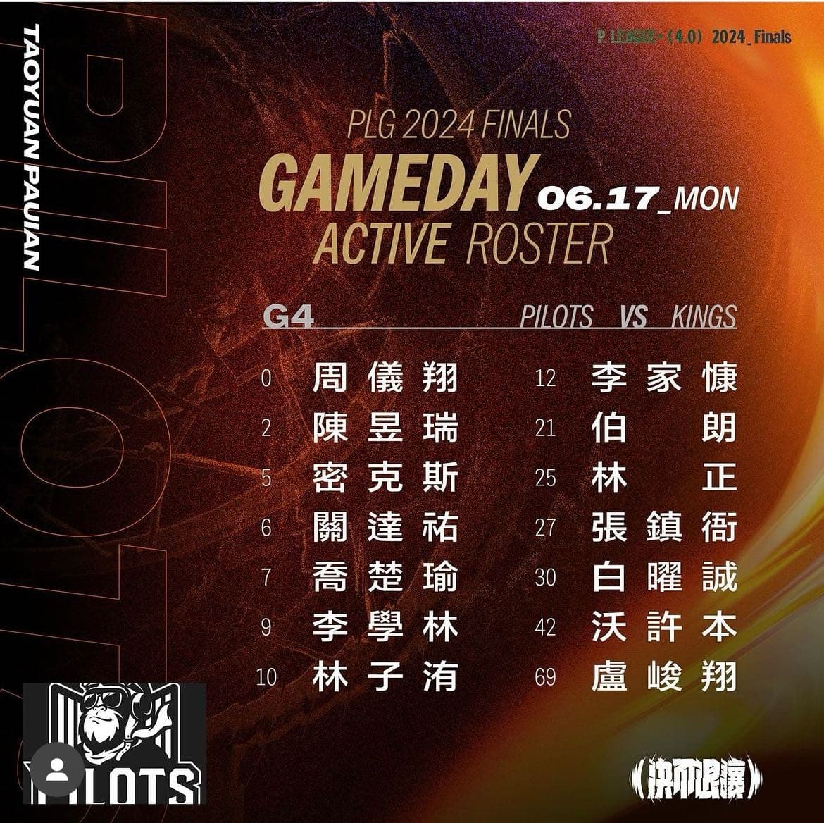 #討論 2024/6/17 PLG 總冠軍賽 G4/ 領航猿🦍 VS. 國王🤴 / 賽事討論區（王 2-1 領先） - 籃球板 | Dcard