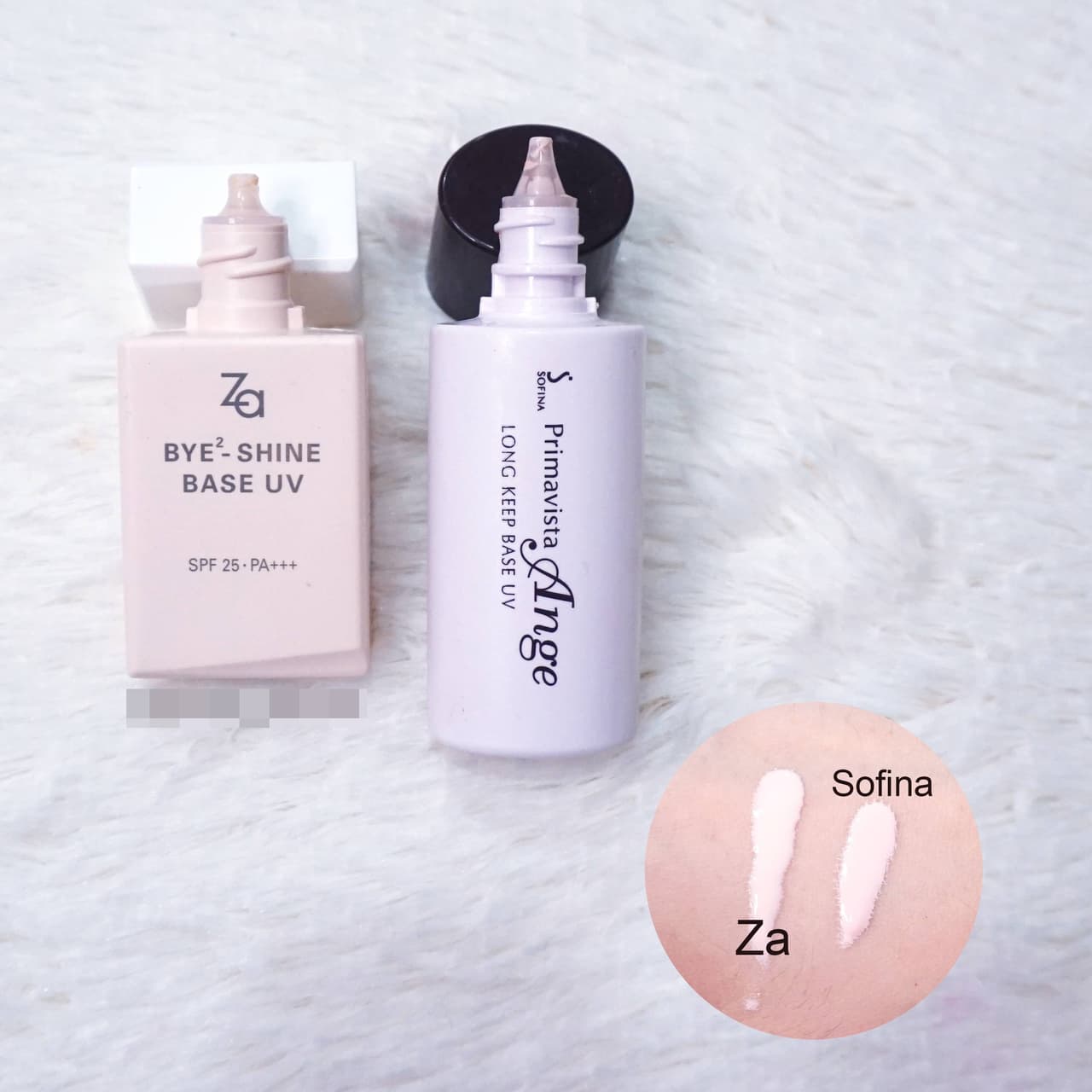 #圖 兩款開架控油妝前乳PK！Sofina控油瓷效妝前隔離乳 vs Za油光bye2清透粧前乳 - 美妝板 | Dcard