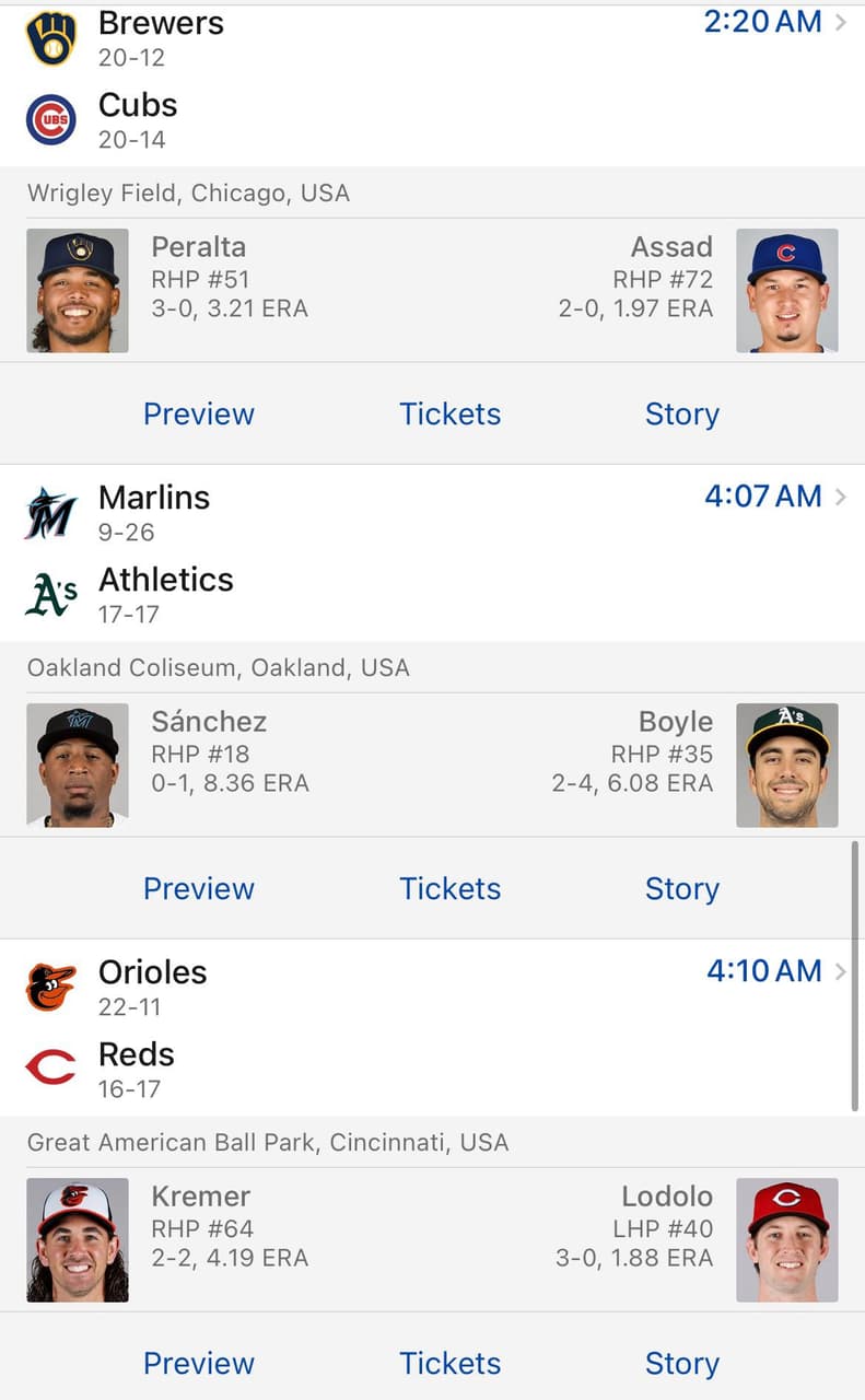 MLB 5/6 先發投手 - MLB板 | Dcard