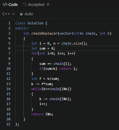 1894. Find the Student that Will Replace the Chalk 解題紀錄 - 佛朗火箭製造基 (@supersonico) | Dcard