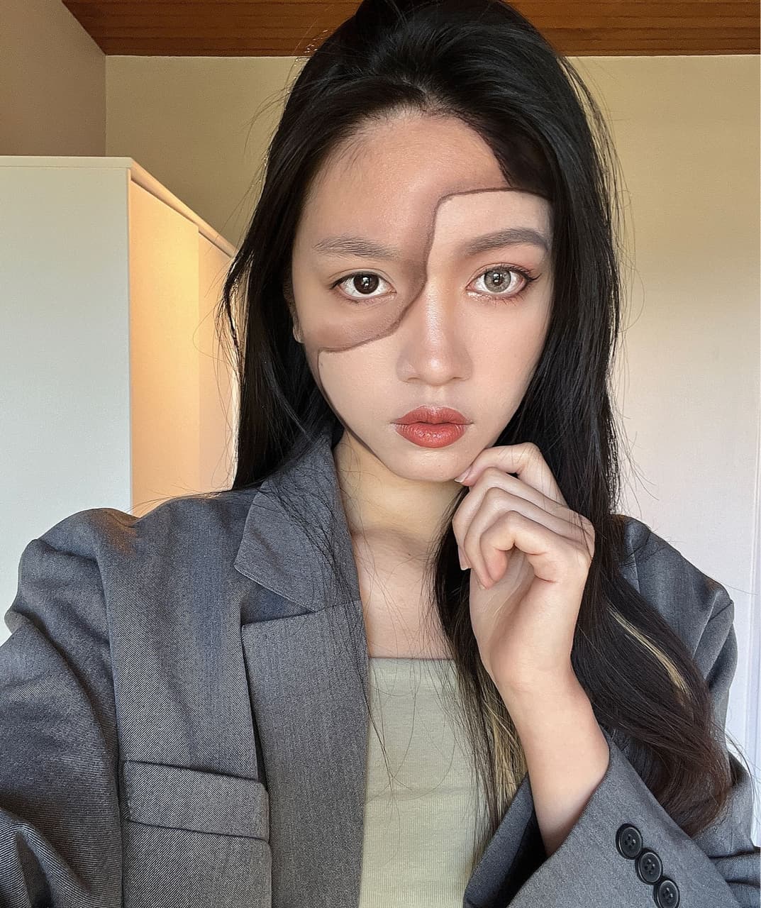 分享 萬聖節妝容🎃面具妝教學 超簡單 低成本 20分鐘完妝 美妝板 Dcard