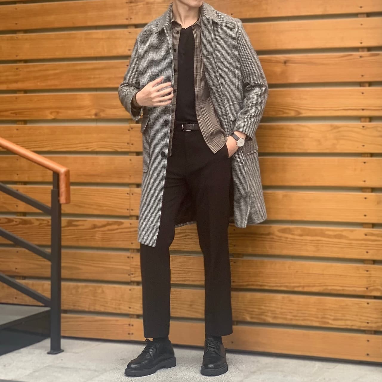 男生秋冬大衣日常穿搭 - 穿搭板 | Dcard