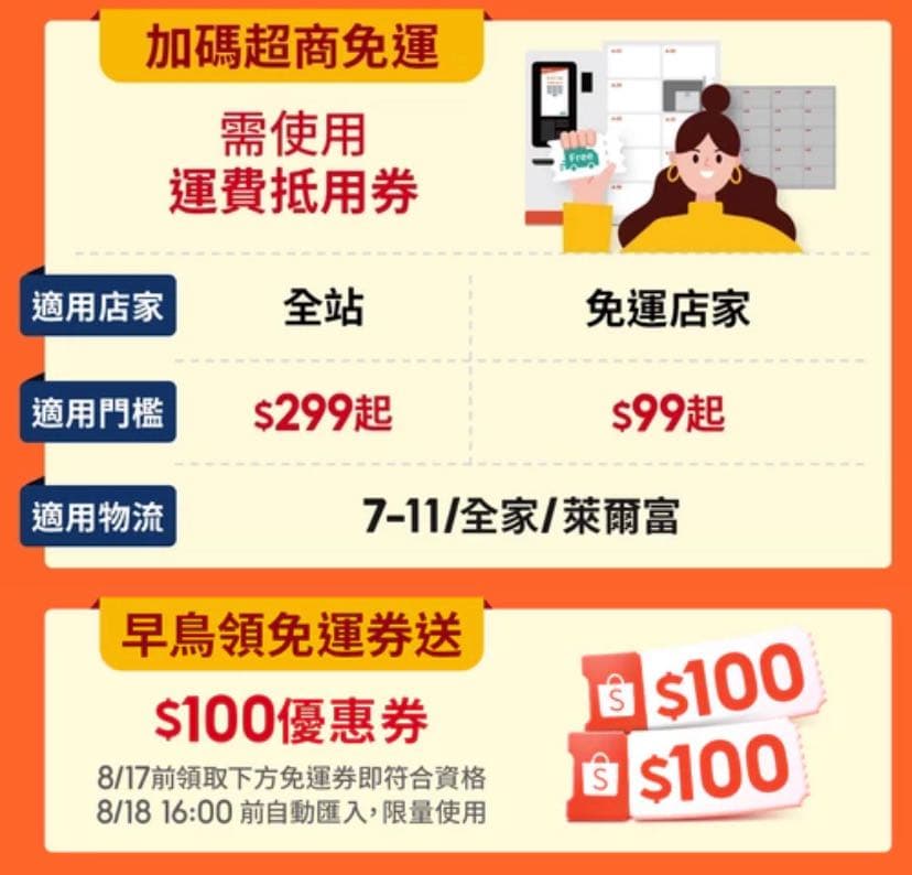 蝦皮818優惠情報👉299免運⚡️還有隱藏折扣碼🔥折扣券疊加使用超划算！ - 哆啦欸夢我這裡有銅鑼燒 (@suneooo) | Dcard