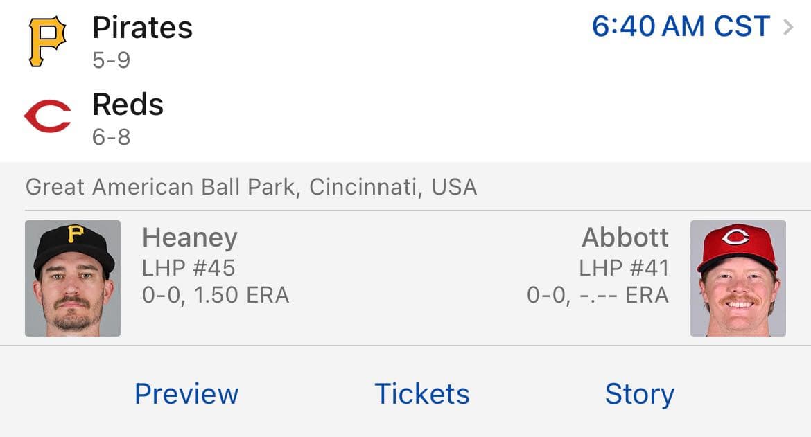 #賽事討論 2025/4/13 MLB 例行賽 / 海盜 VS. 紅人 / 賽事討論區（A.Heaney VS. A.Abbott) 鄭宗哲可能出賽 - MLB板 | Dcard