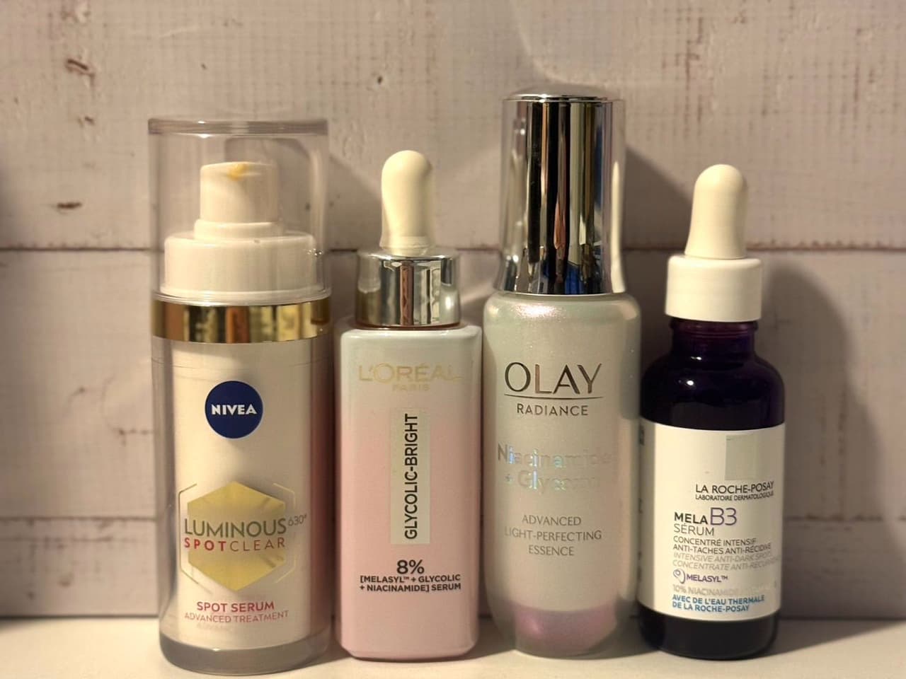 #分享 開架美白精華：L630金管/小粉瓶/小白瓶/B3 - 美妝板 | Dcard