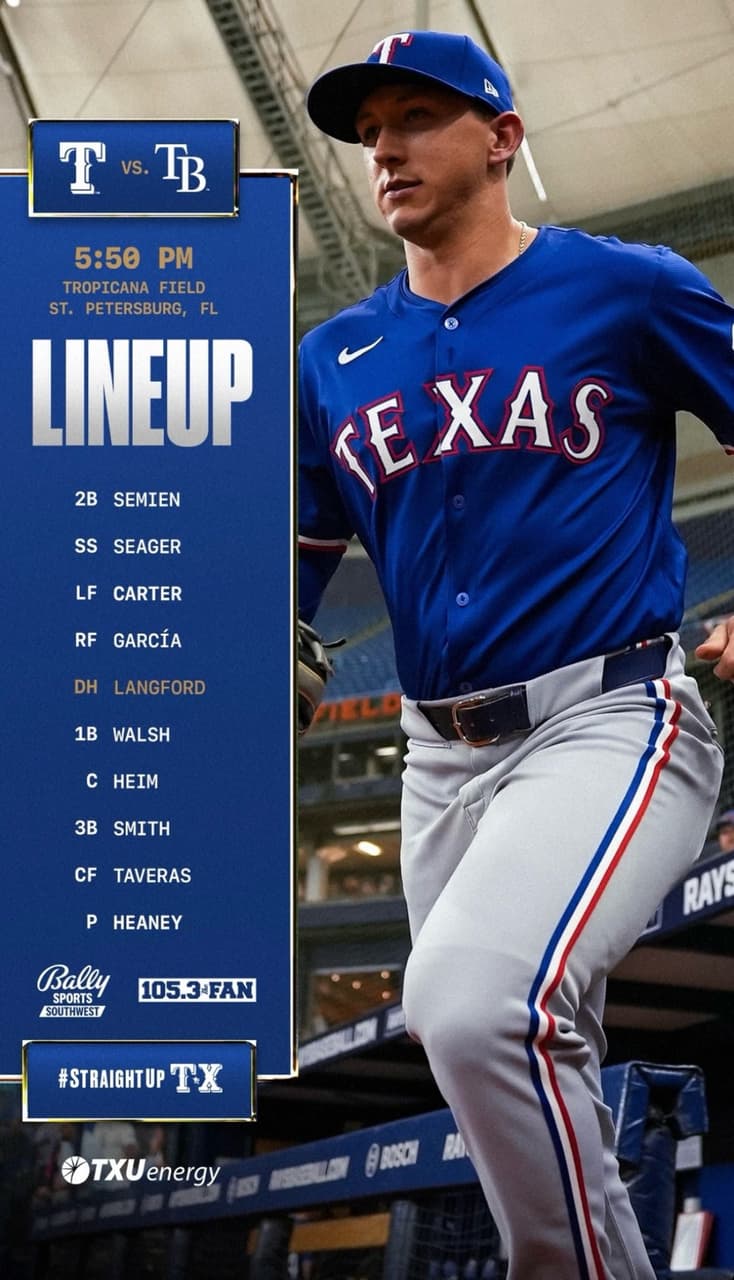 #賽事討論 2024/4/3 MLB 例行賽 / 德州遊騎兵TEX 2:5 坦帕灣光芒TB / 賽事討論區 - MLB板 | Dcard