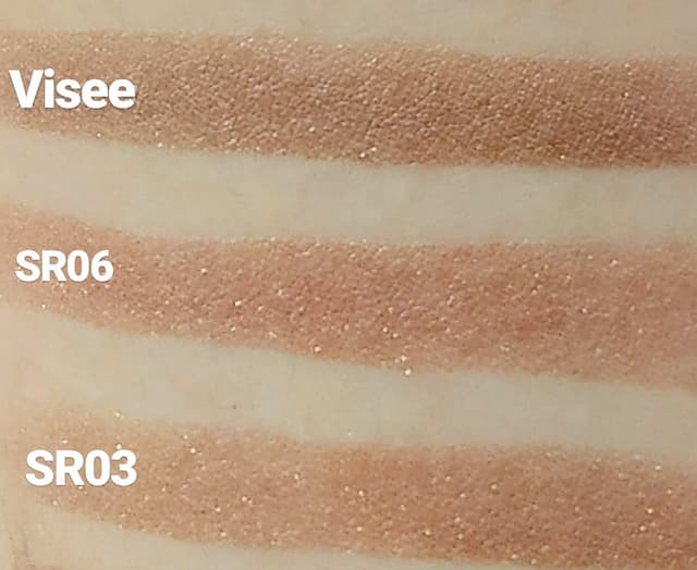 #顏色比較 三個鬼打牆大地色眼影 visee be3、excel SR03、excel SR06 - 美妝板 | Dcard