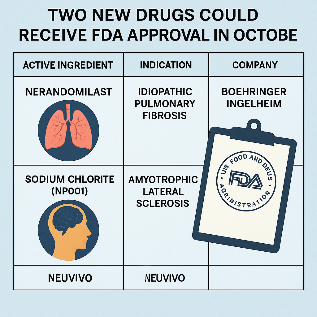 【10 月兩款創新療法闖關 FDA：Nerandomilast（IPF）、Sodium chlorite／NP001（ALS）】 - 藥時事 ...