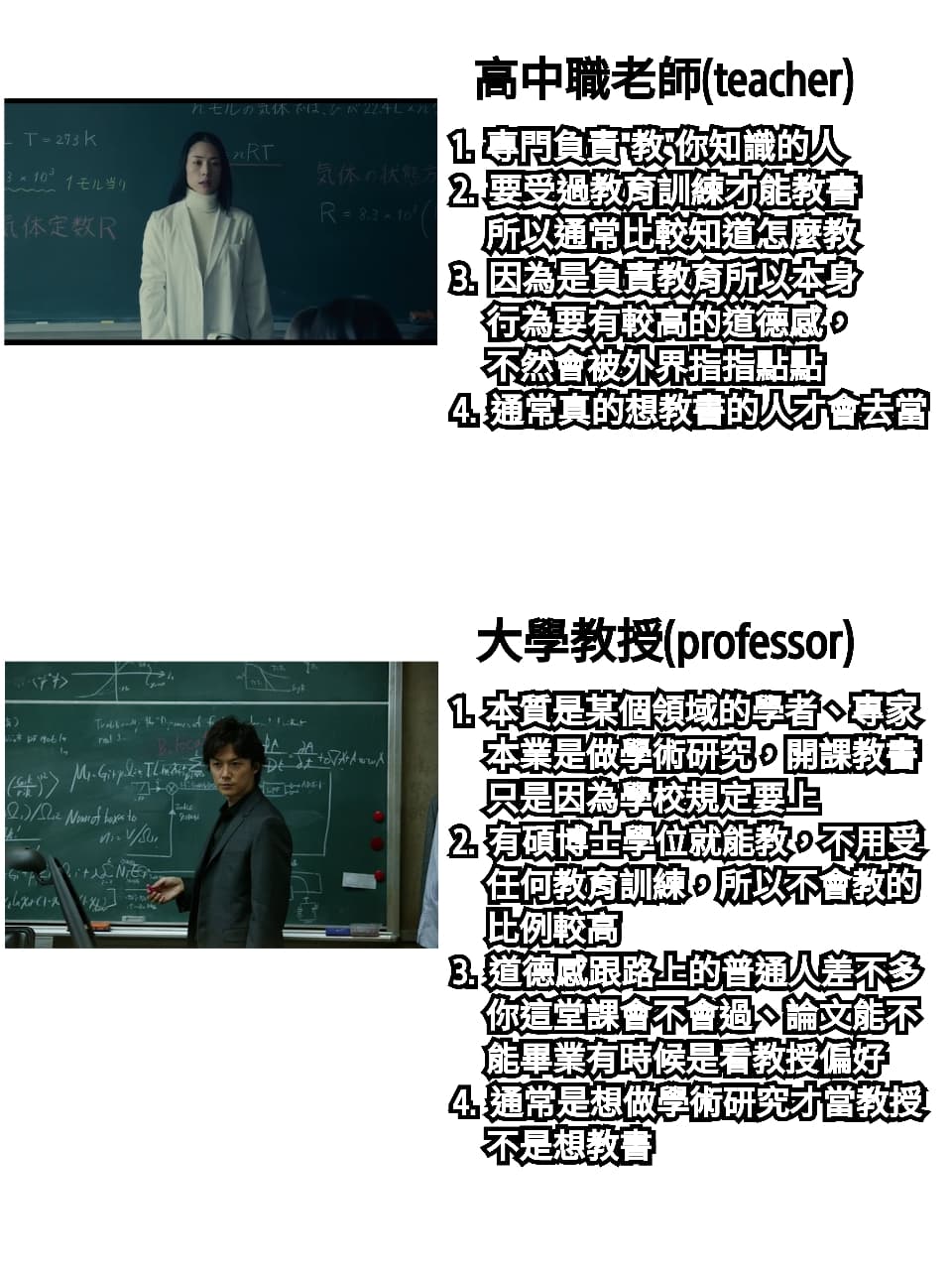 #二創 teacher和professor的差別 - 梗圖板 | Dcard
