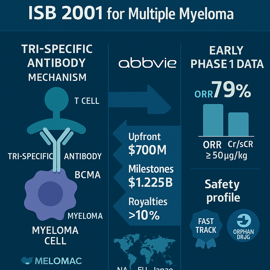 【🦾19 億美元豪擲！艾伯維再掃「三特異」血癌新星 BCMA/CD38/CD3 三抗 ISB-2001 強勢登場】 - 藥時事 ...