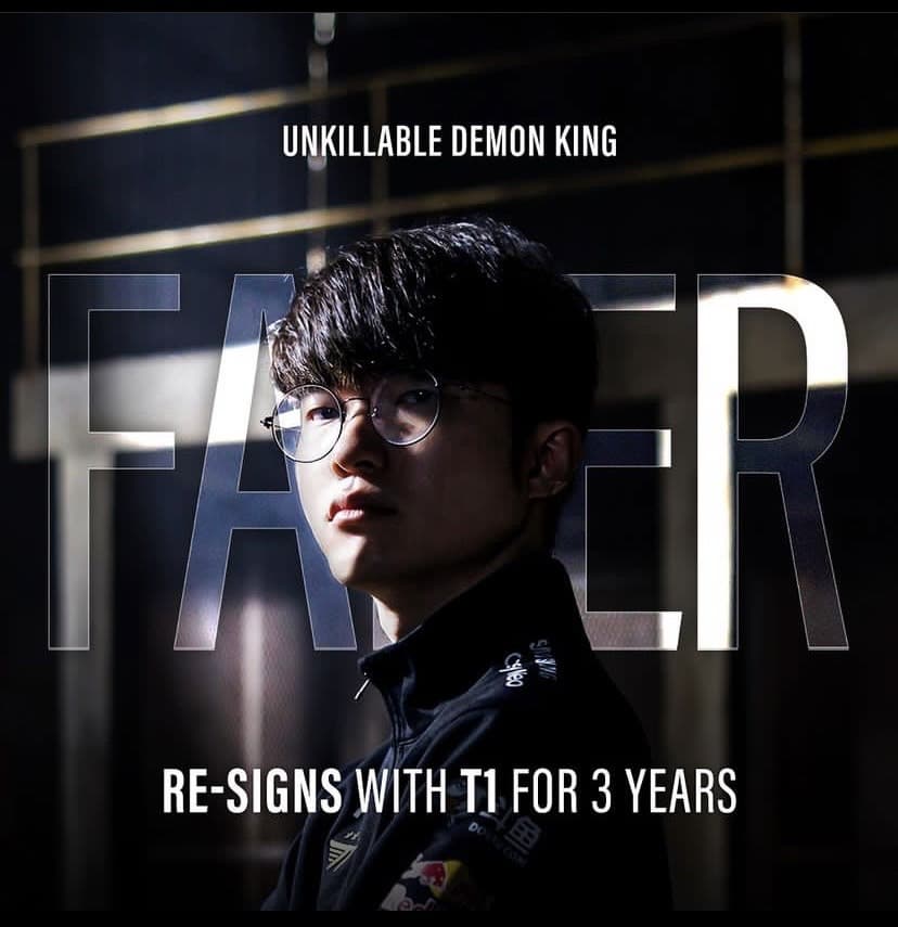【NEWS】哪兒也不去 ! 大魔王Faker續約T1再戰三年 ! - Co2ch (@mikk1127) | Dcard