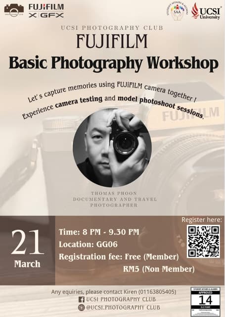 Fujifilm Workshop ! - UCSI板 | Dcard
