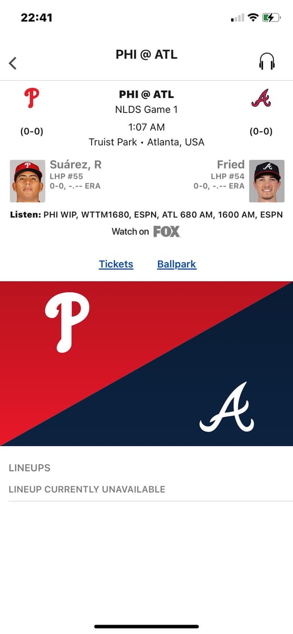 NLDS 費城人 vs. 勇士 G1 先發投手預告 - MLB板 | Dcard