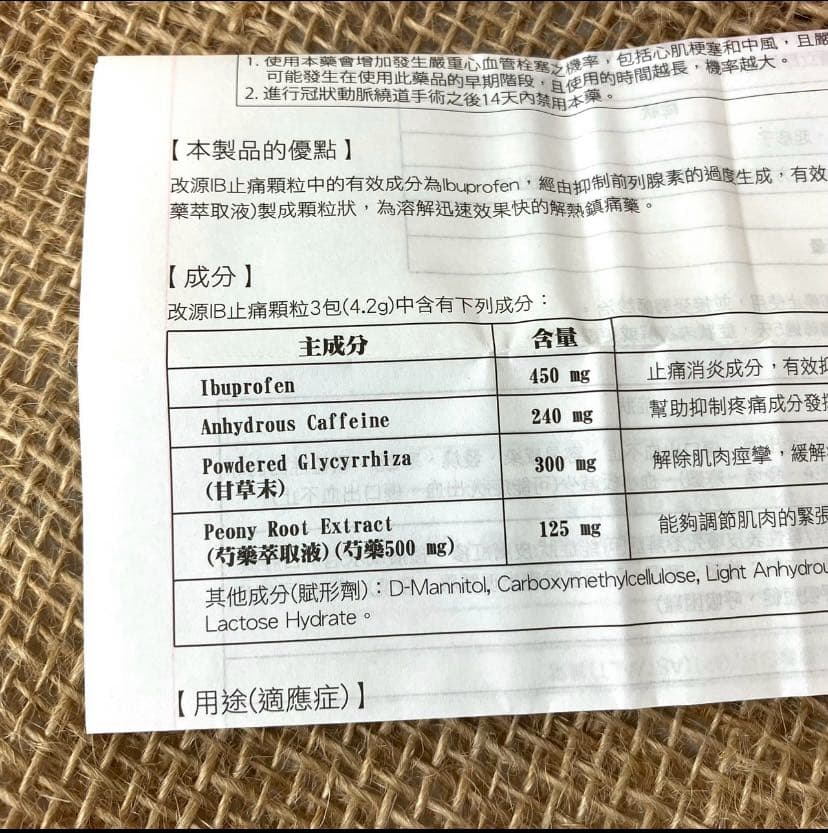 #分享 經痛人都要有的改源IB 止痛超速 - 生理用品板 | Dcard