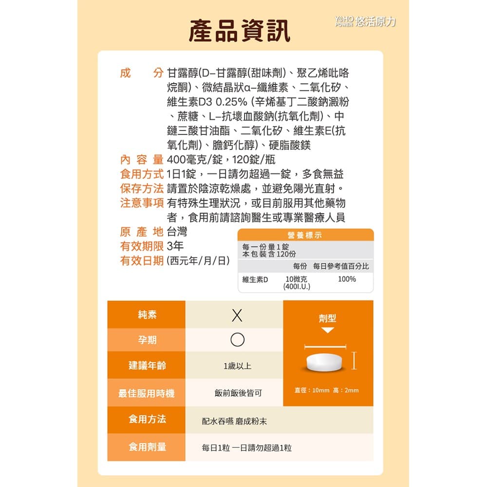 悠活原力｜陽光維生素D3(120顆/瓶) - 美食板 | Dcard 好物研究室