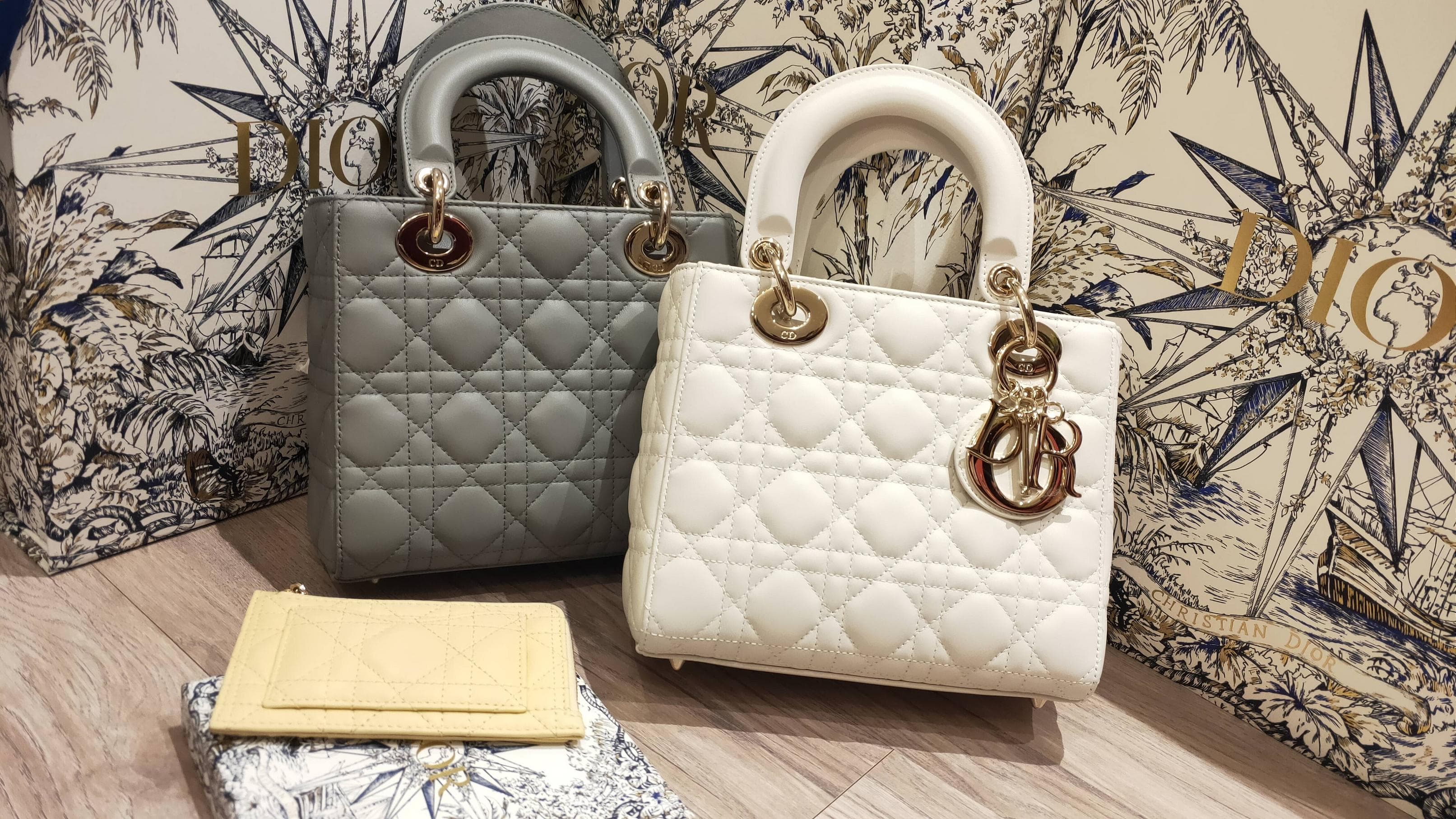 #分享 【🐠的Dior收藏】白、灰Lady Dior+小雞黃限定名片夾+2023新年禮 - 精品板 | Dcard