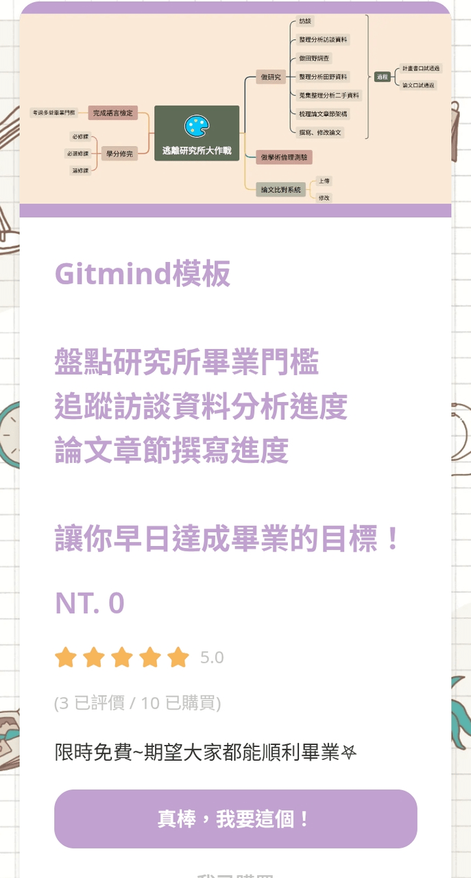 📢免費分享 Notion/Gitmind論文修改進度模板 - 研究所板 | Dcard