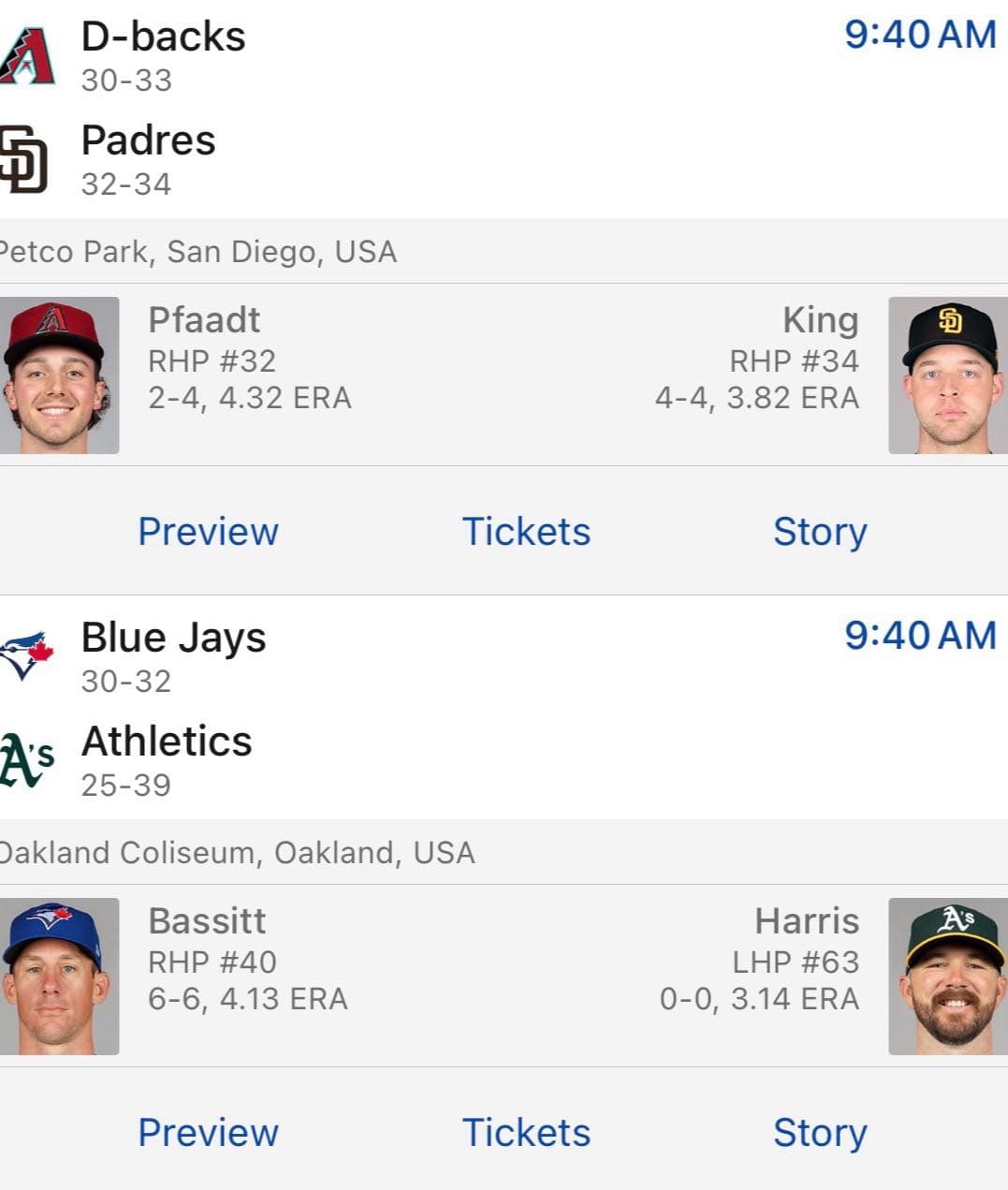 #討論 2024/6/8 MLB 美國職棒先發投手預告（14 場） - MLB板 | Dcard