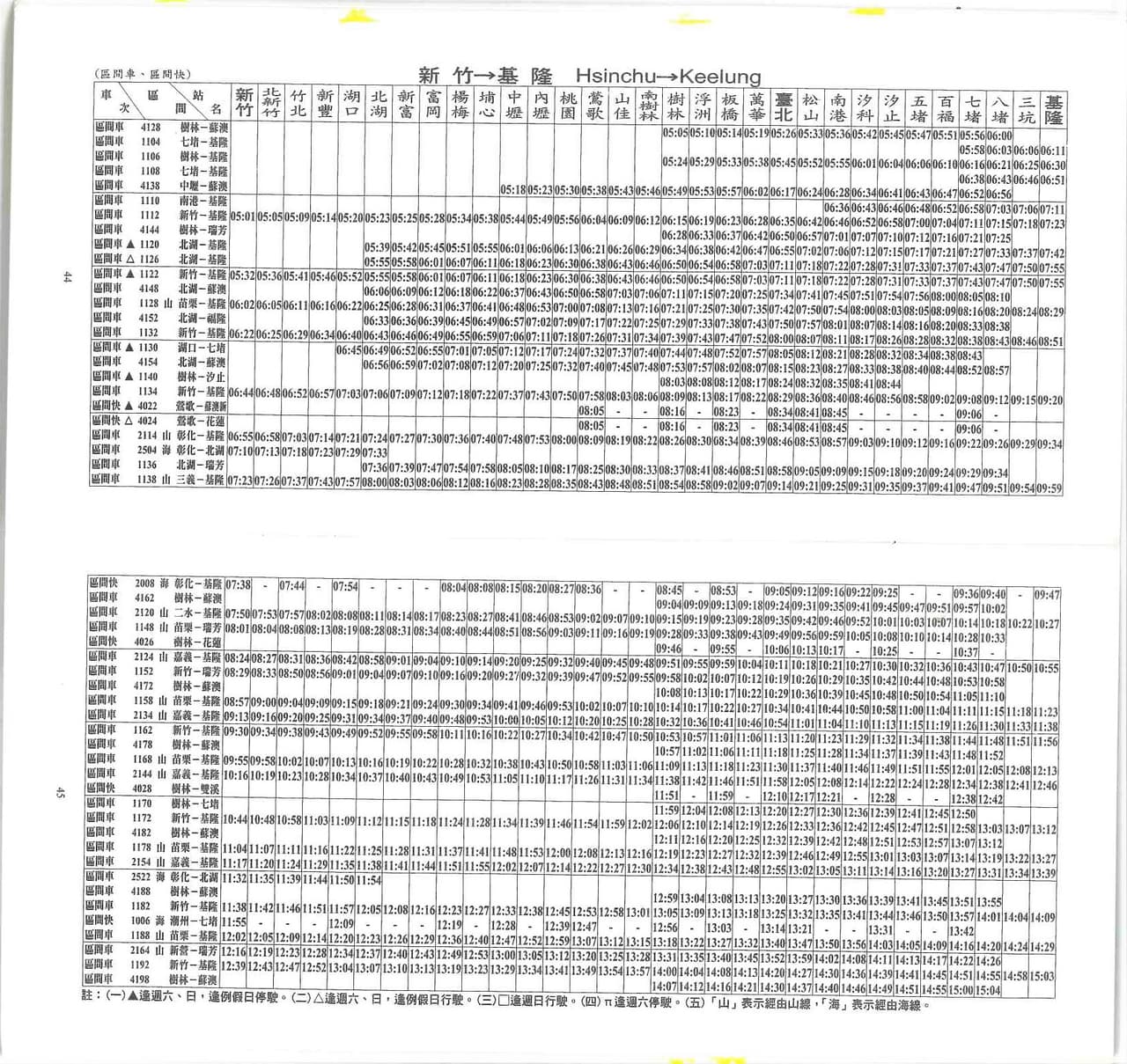 臺灣鐵路火車時刻表-2022年06月29日星期三製發 (Taiwan Railways Train Timetable-Printed On ...