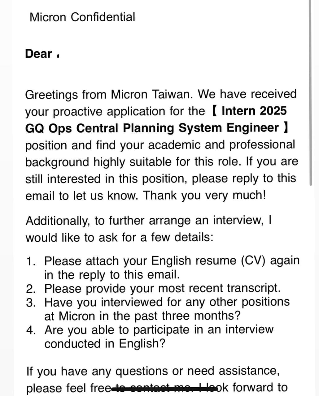 美光Intern 2025 GQ Ops Central Planning System Engineer - 科技業板 | Dcard