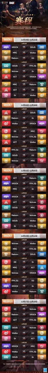 2021IVL秋季賽常規賽之賽程表(在於10/15歡樂開賽^^) - 第五人格板 | Dcard