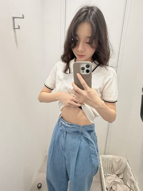 GU梨形身材友好｜超修飾輕型寬褲試穿 - 穿搭板 | Dcard