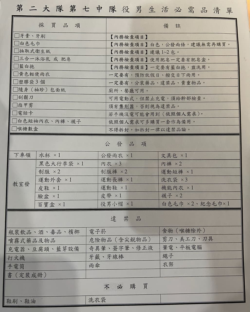 【替代役】一般替代役260梯期程表 - 捲捲 (@o_ooo) | Dcard