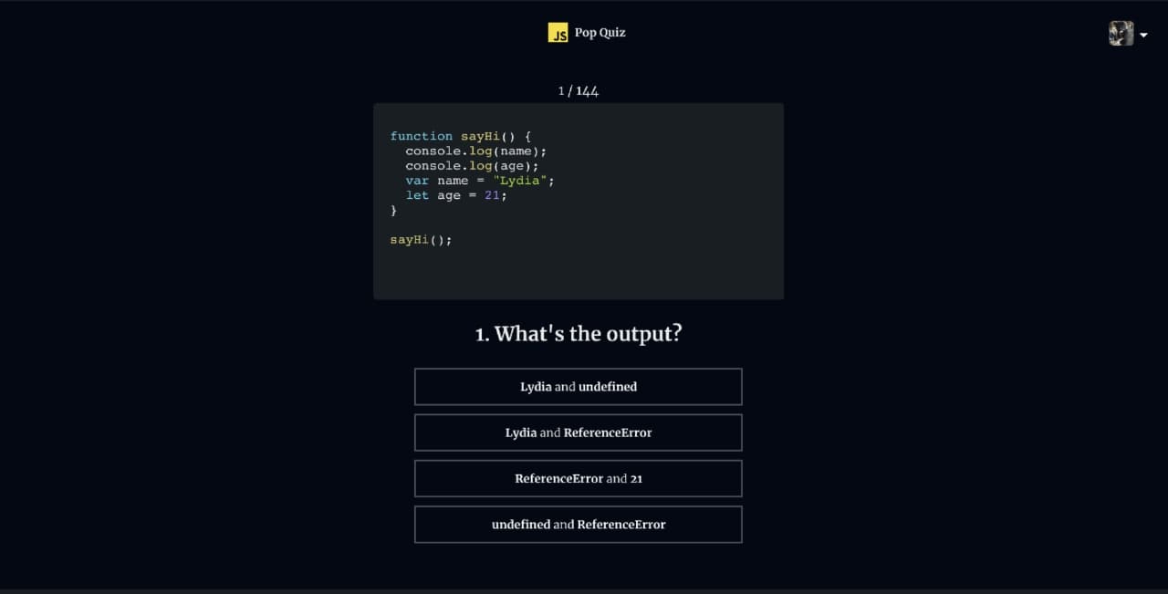[分享] Javascript 答題小遊戲 前端工程師板 Dcard