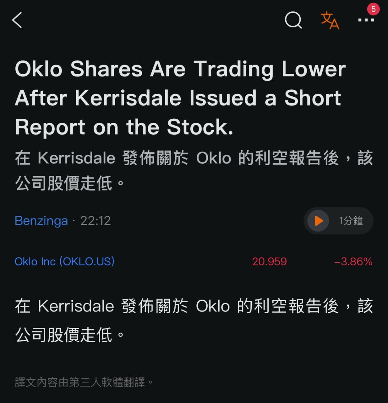 OKLO被做空進場時機來了 - 美股板 | Dcard