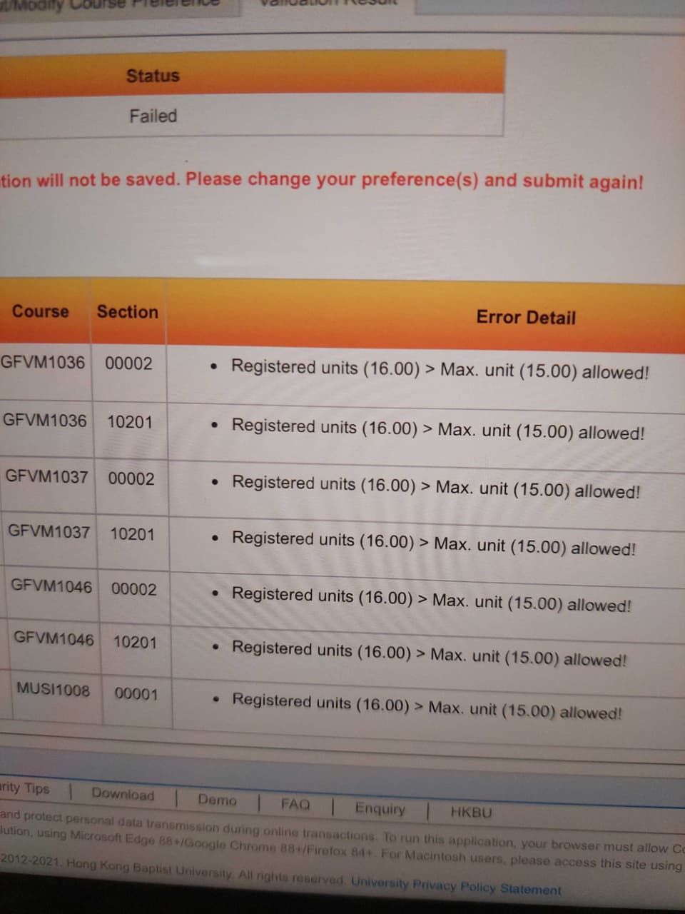 FM急問 Reg 科credit - 香港浸會大學板 | Dcard