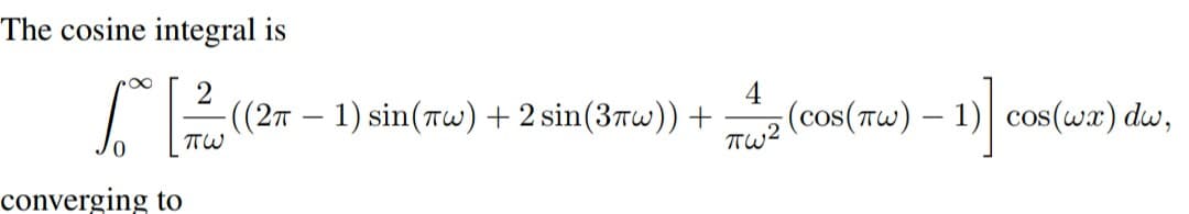 #工數 Fourier cosine integral問題 - 考試板 | Dcard